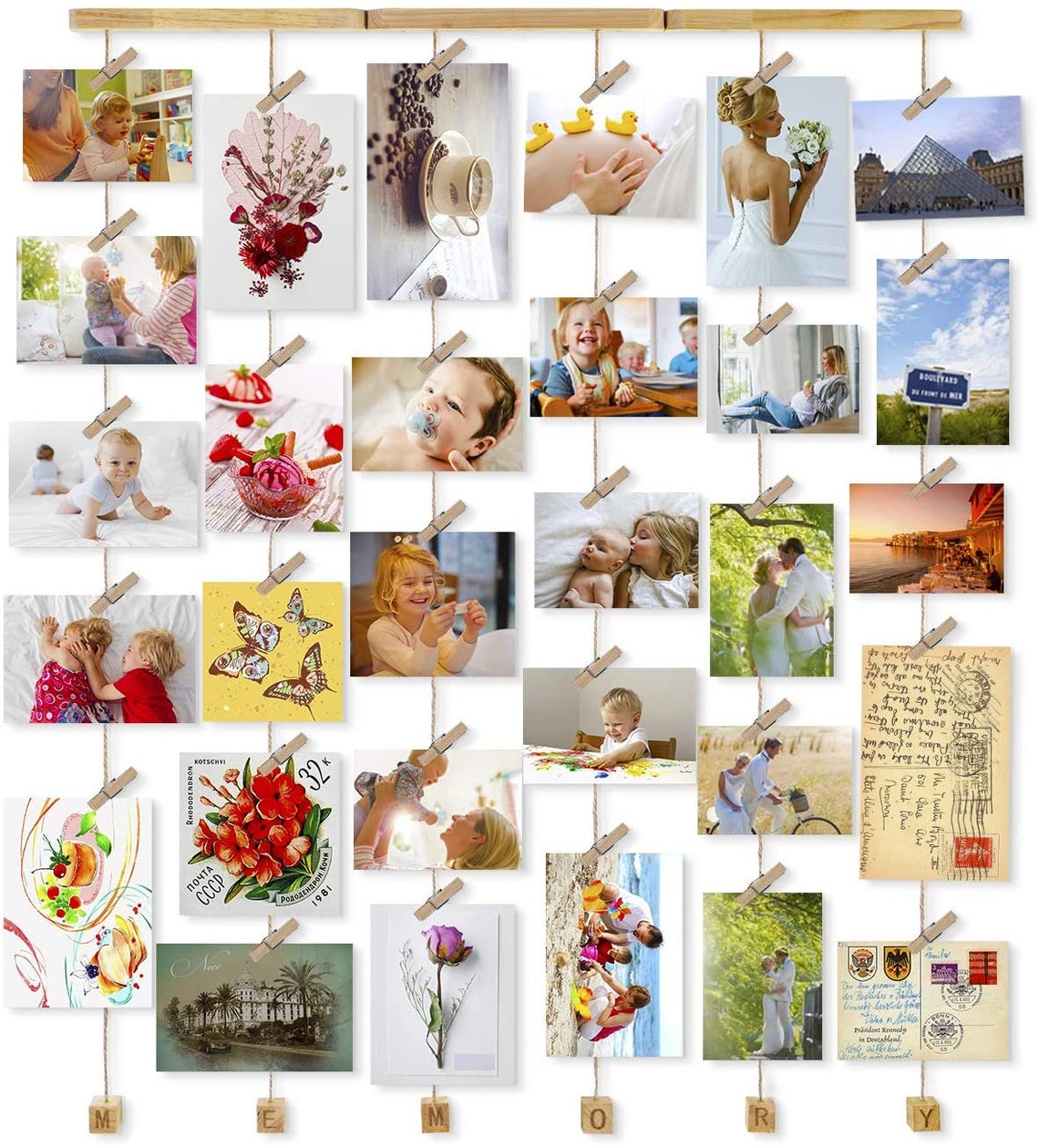 Wall Hanging Picture Frames 26 X 29inch With 30 Wooden Clips - Etsy