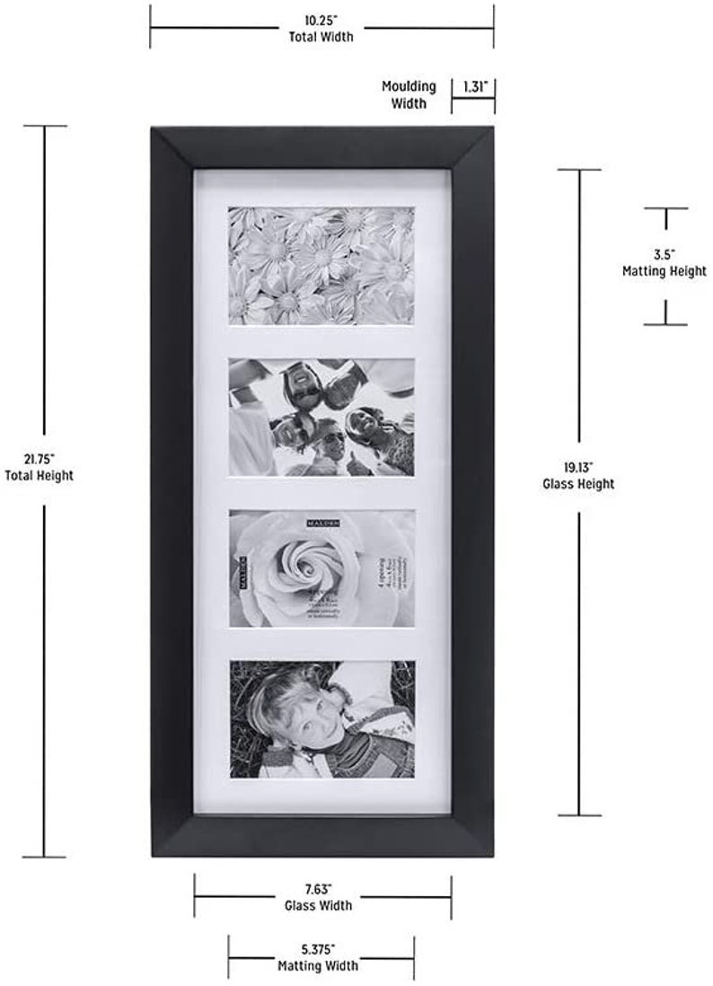 4x6 4opening Collage Matted Picture Frame Displays Four - Etsy