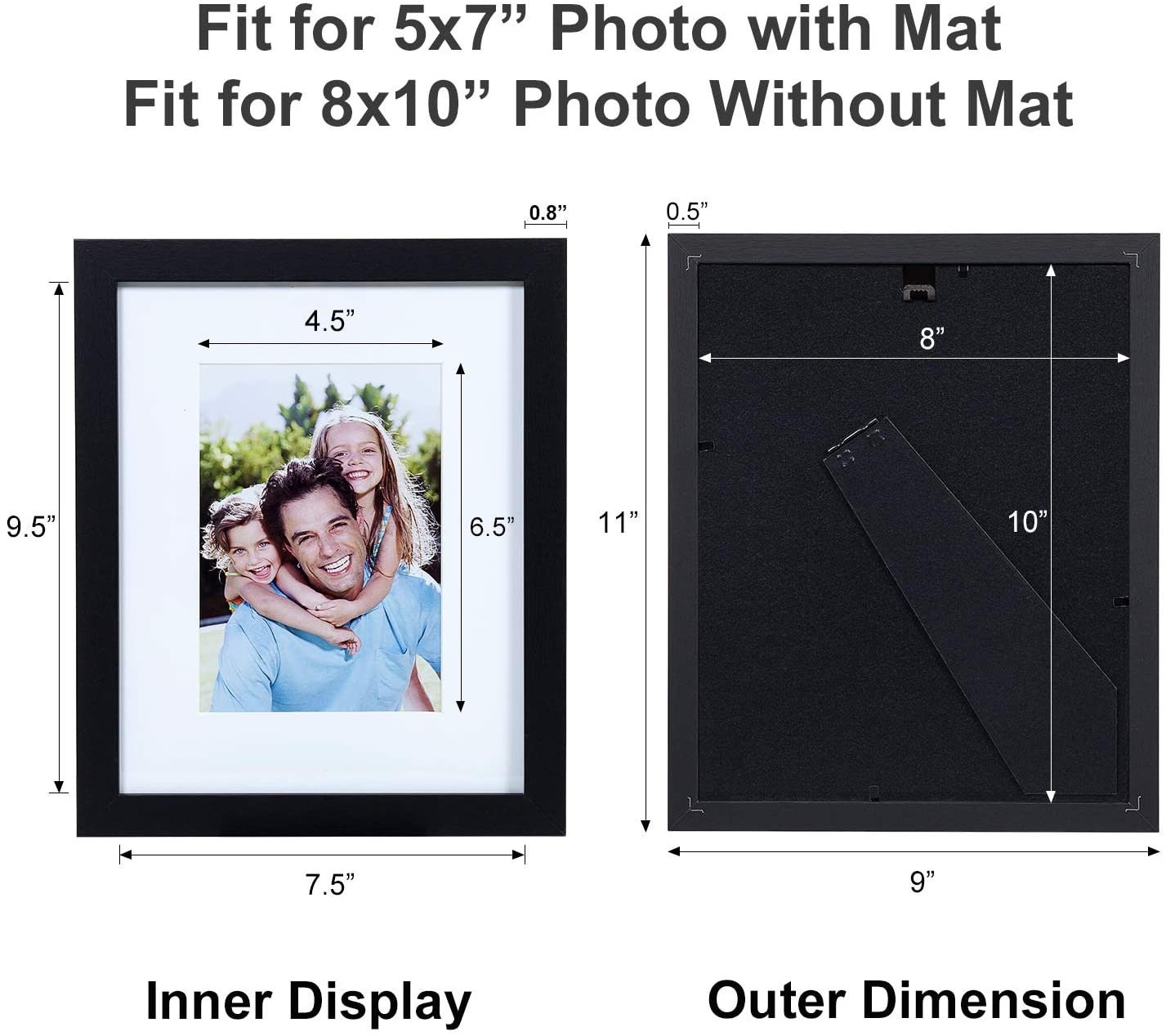 Picture Frame with High Definition Glass Wood Textured Photo | Etsy