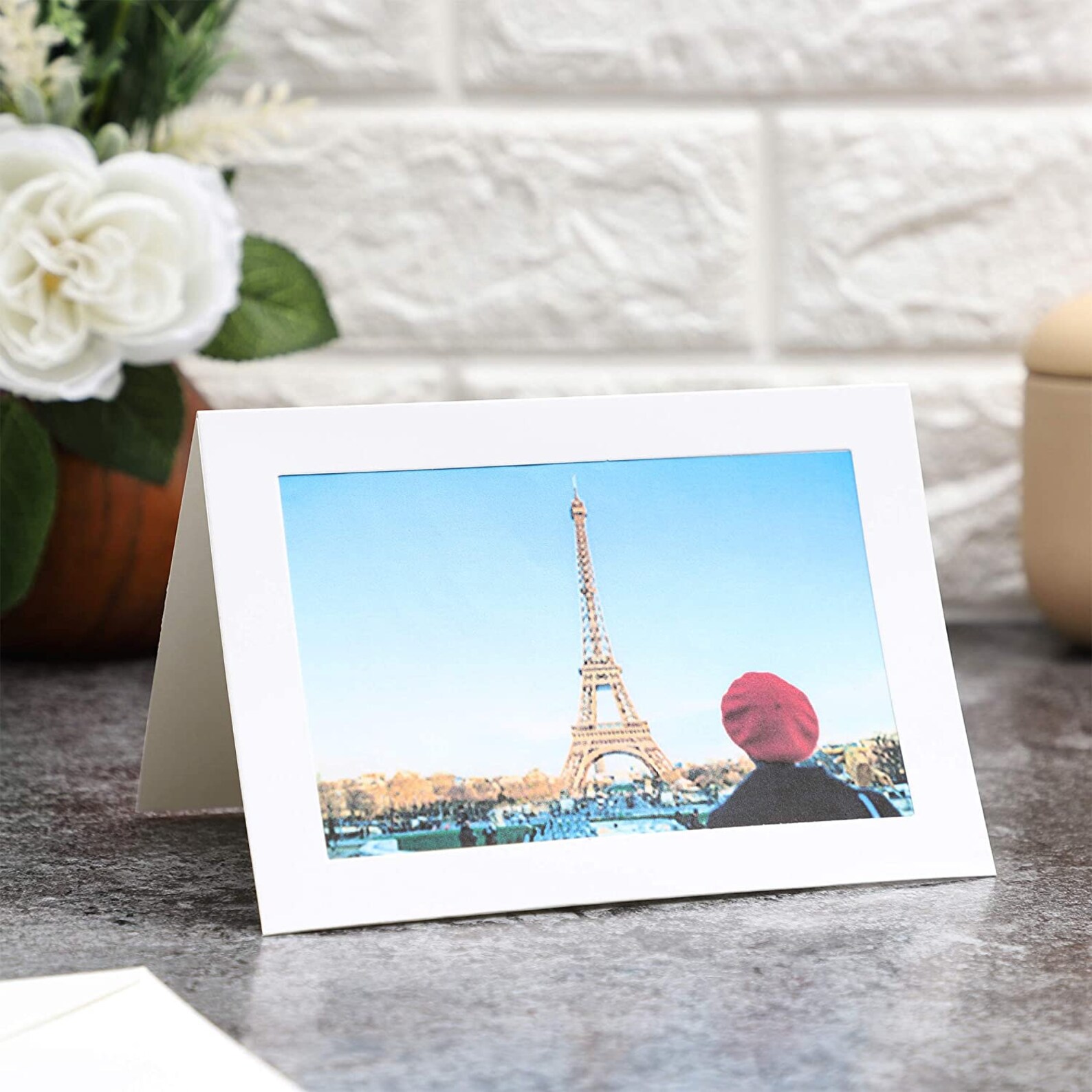 Picture Frame Note Cards for 4x6 Photo Inserts With Envelopes white, 48 ...