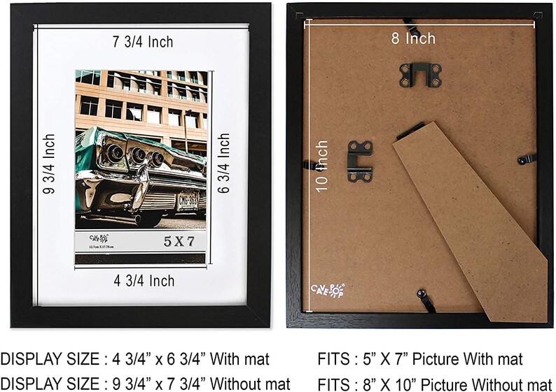 Picture Frame With Mat Set of 5 Made to Display Large Wall - Etsy