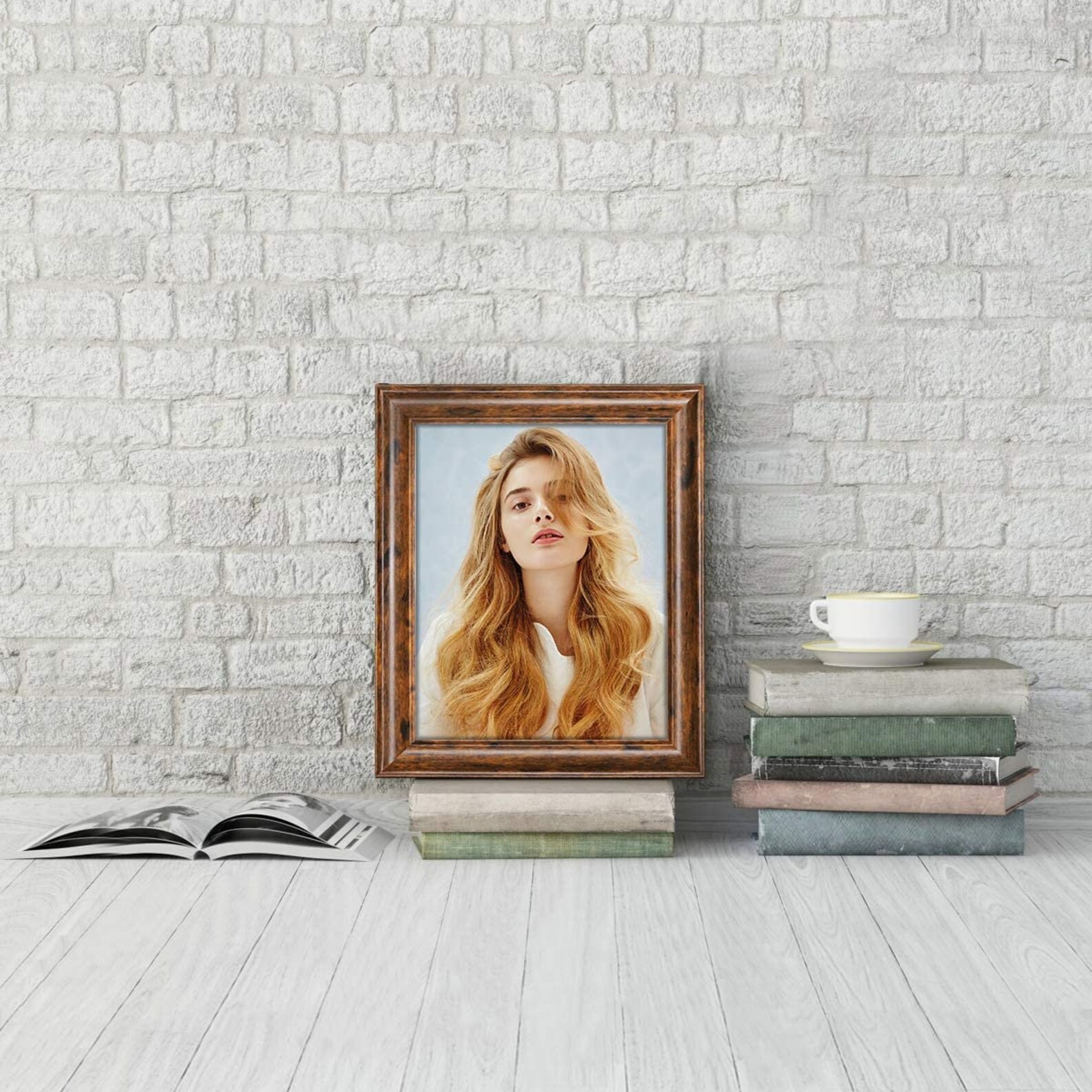 Picture Frame Rustic Brown Wood Pattern Photo Frames 4 Packs - Etsy