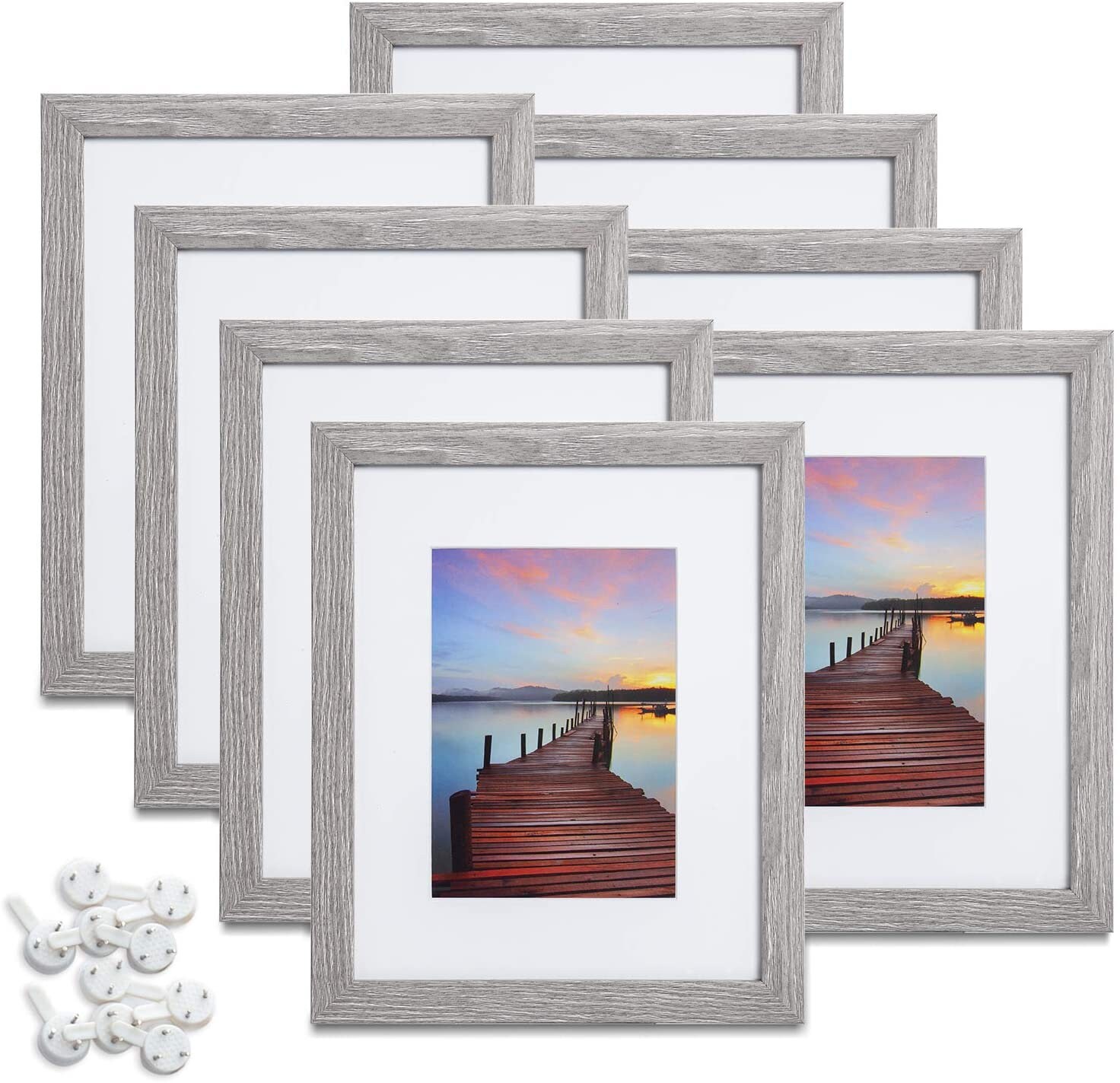 Picture Frame with High Definition Glass Wood Textured Photo | Etsy