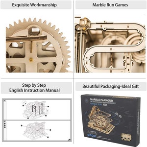 Mechanical 3D Wooden Puzzle Model Kit Adult Craft Set Educational Toy ...