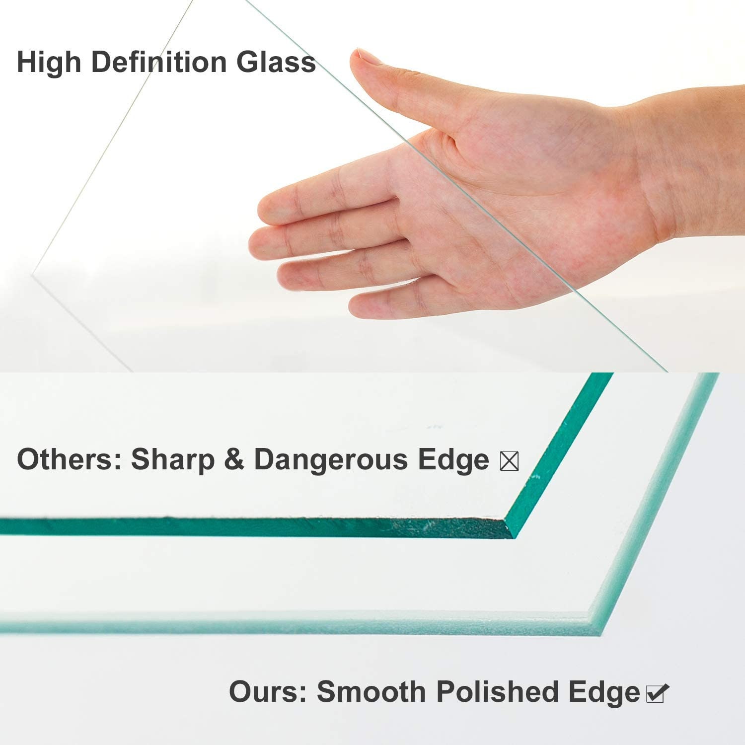 Picture Frame with High Definition Glass Wood Textured Photo | Etsy