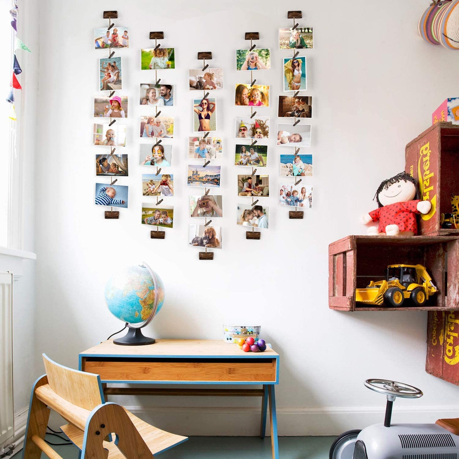 Collage Picture Frames Hanging Photo Display Rustic Wood Photo Frame ...