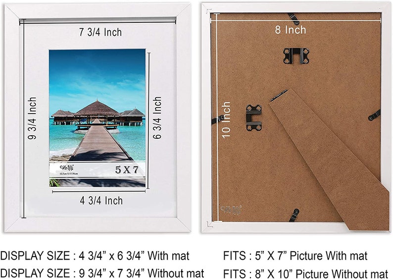 Picture Frame With Mat Set of 5 Made to Display Large Wall | Etsy