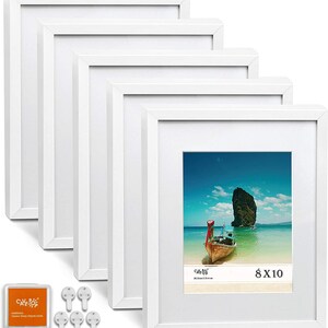 Picture Frame With Mat Set of 5, Made to Display - Large Wall Hanging ...