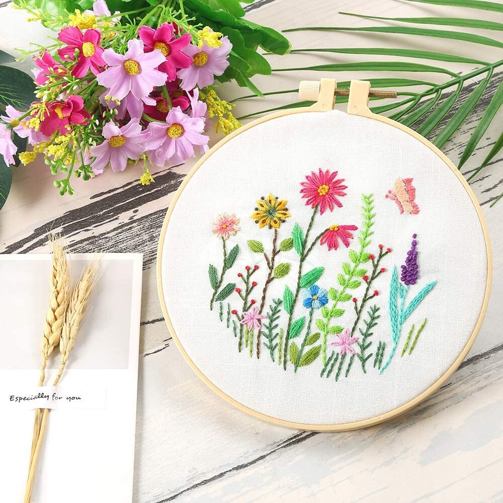 Full Range Embroidery Starter Kit with Pattern and | Etsy