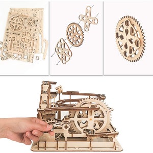 Mechanical 3D Wooden Puzzle Model Kit Adult Craft Set Educational Toy ...