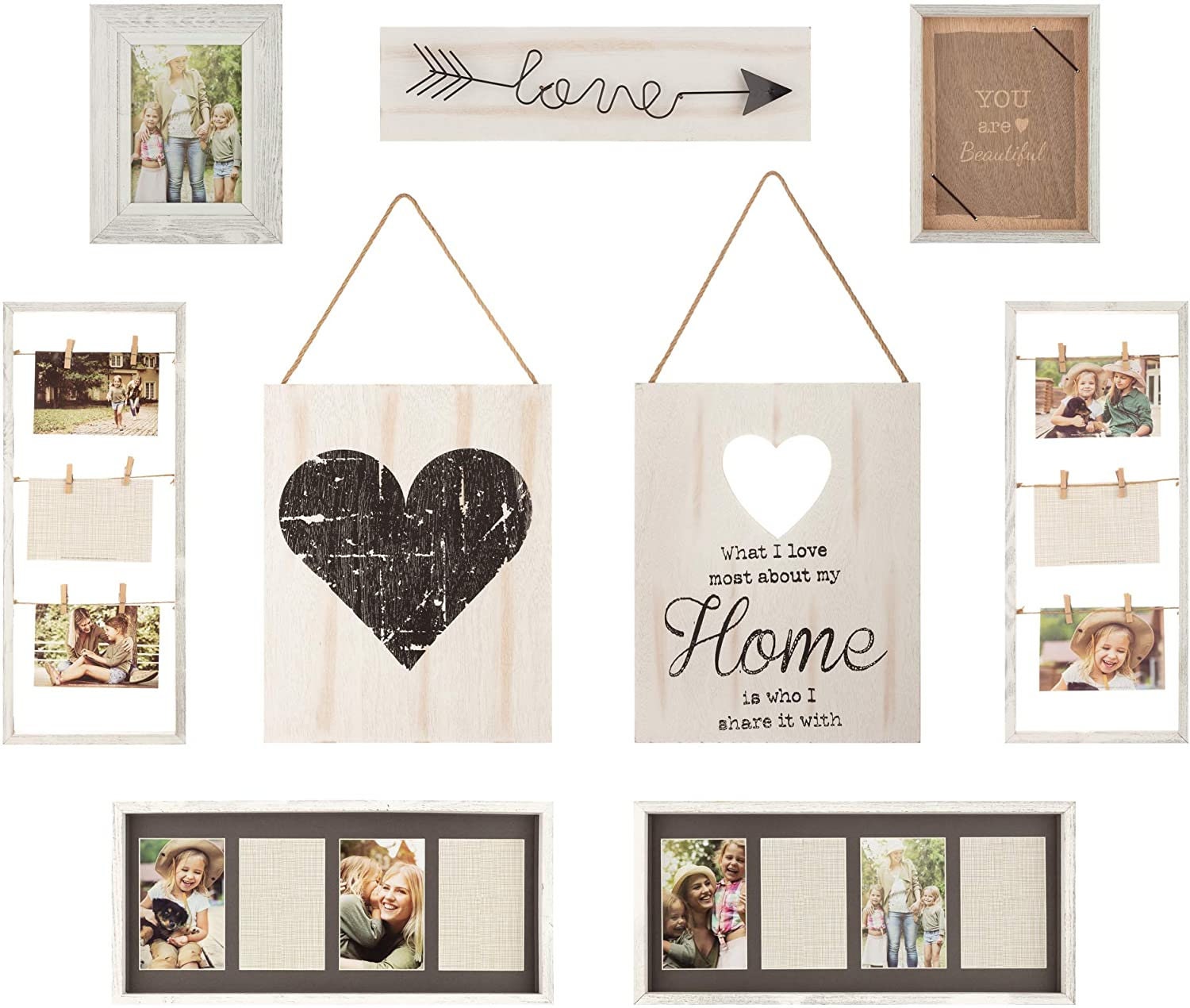 Rustic Collage Gallery Wall Kit Picture Frame Set Multi Size - Etsy
