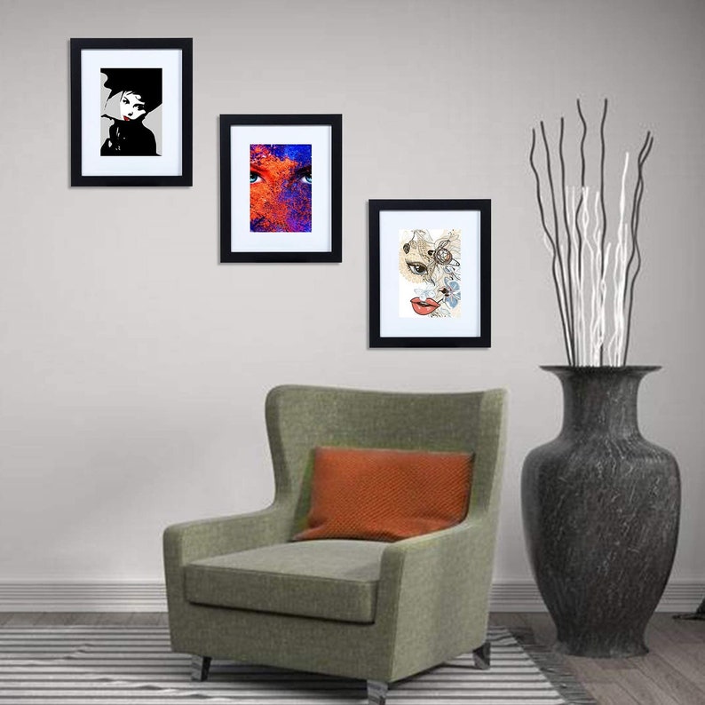 Picture Frame With High Definition Glass Wood Textured Photo | Etsy