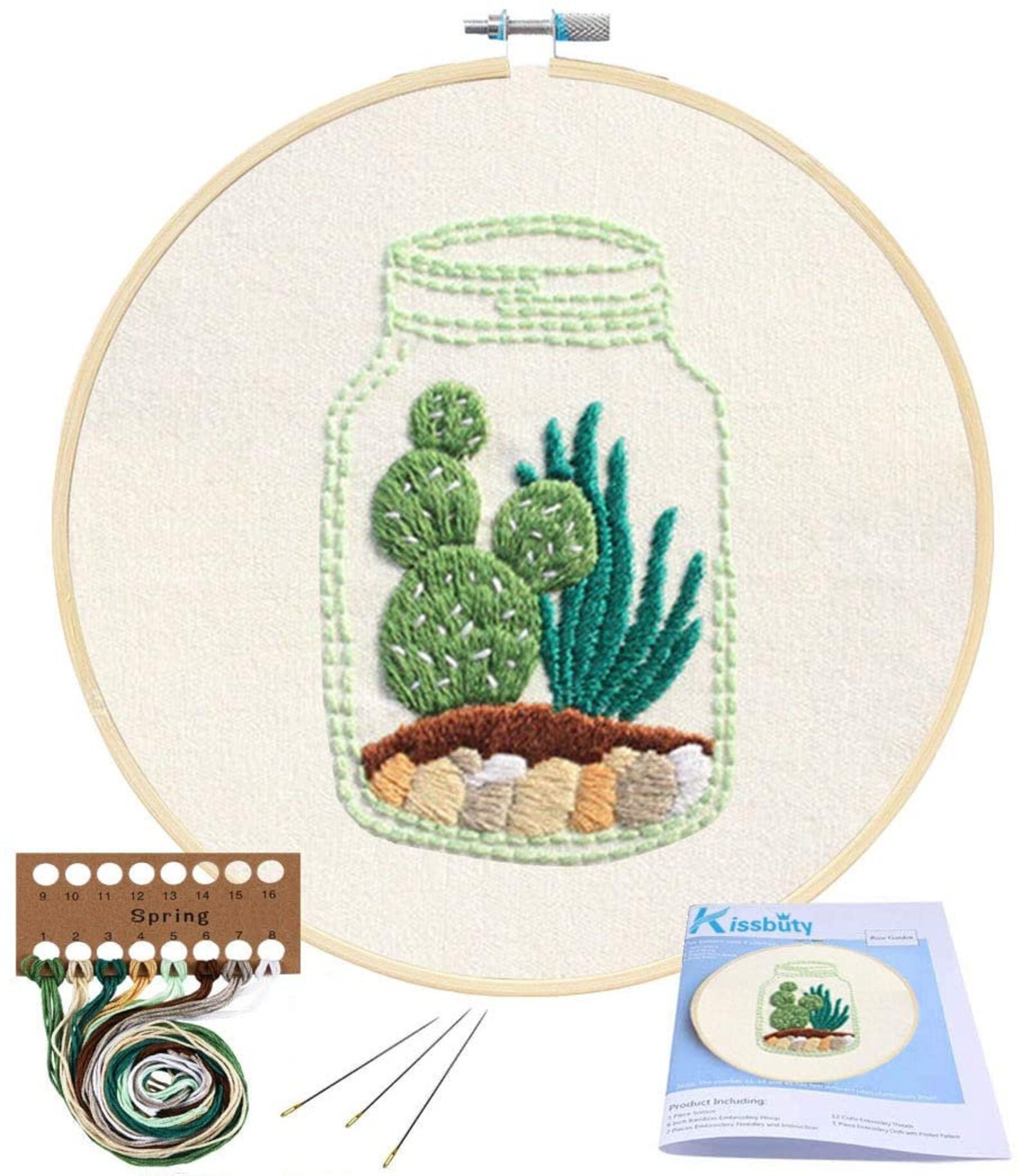 Full Range of Embroidery Starter Kit With Pattern Stamped - Etsy