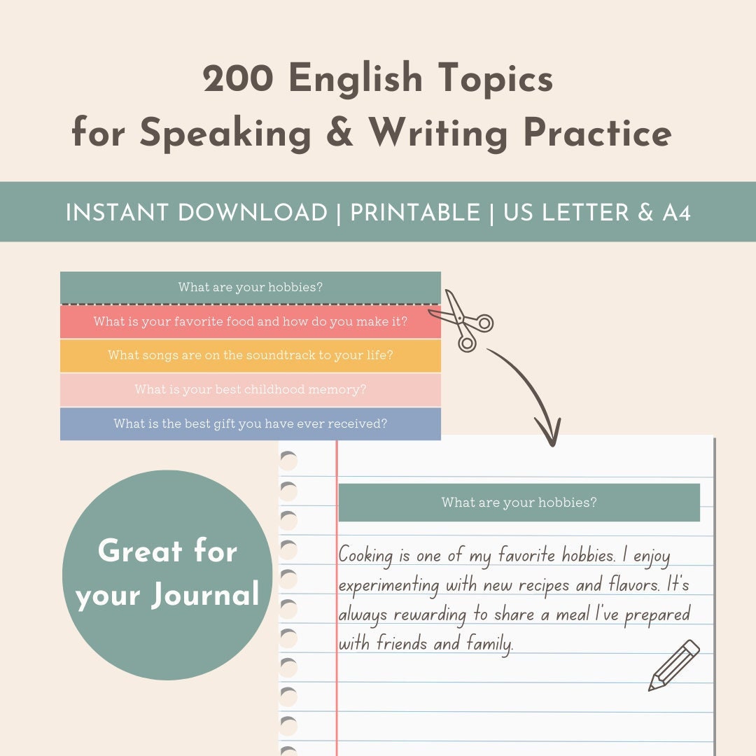 English Questions for Speaking & Writing Practice | English Learning ...
