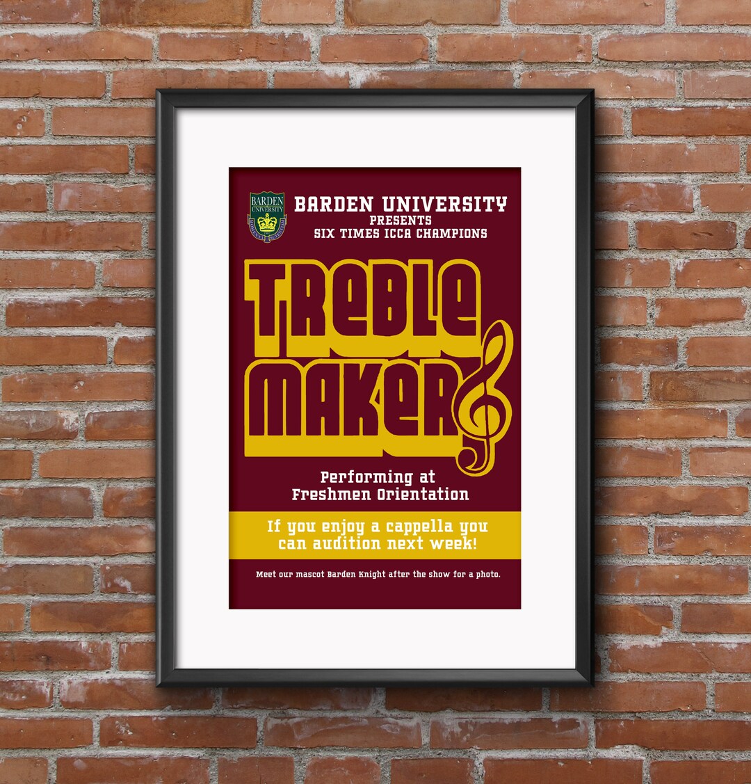 Fantasy Tour Poster - the Treble Makers Freshman Orientation - Pitch ...