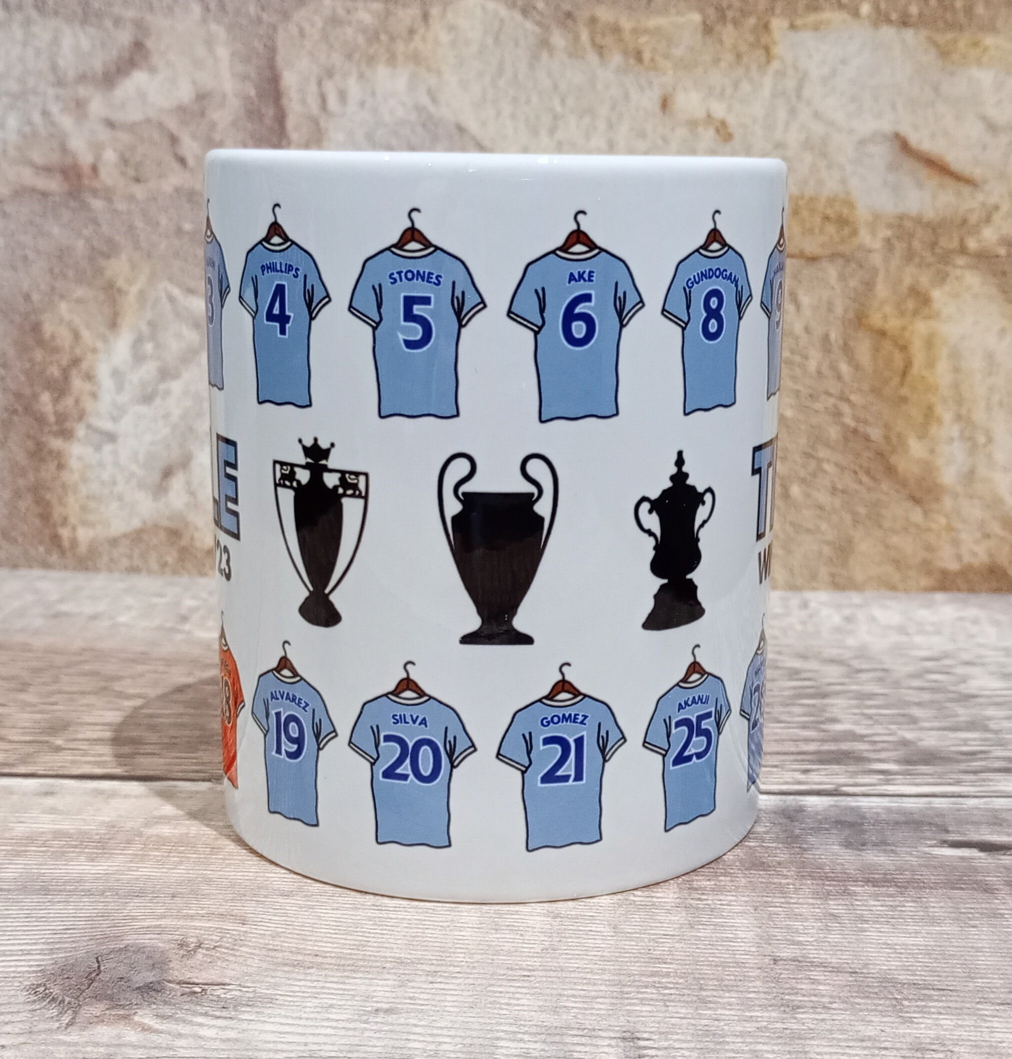 Treble Winners 22/23 Manchester City Mug - Premier League, FA Cup ...