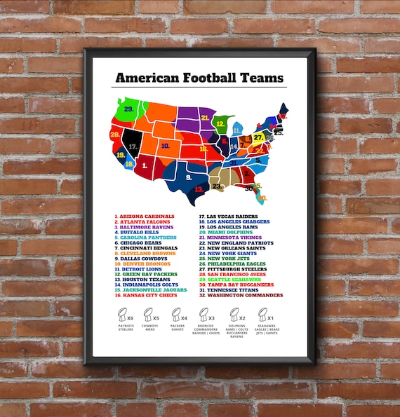 Nfl Football Teams Map