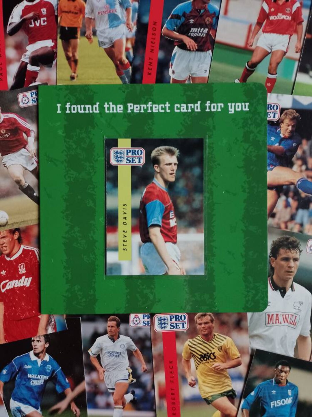 Burnley FC Football Birthday Card With Classic 90's Football Trading ...