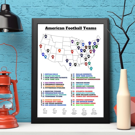 Nfl Divisions Chart Printable
