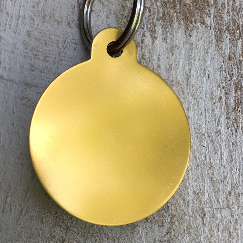 Gold Dog Tag - Etsy
