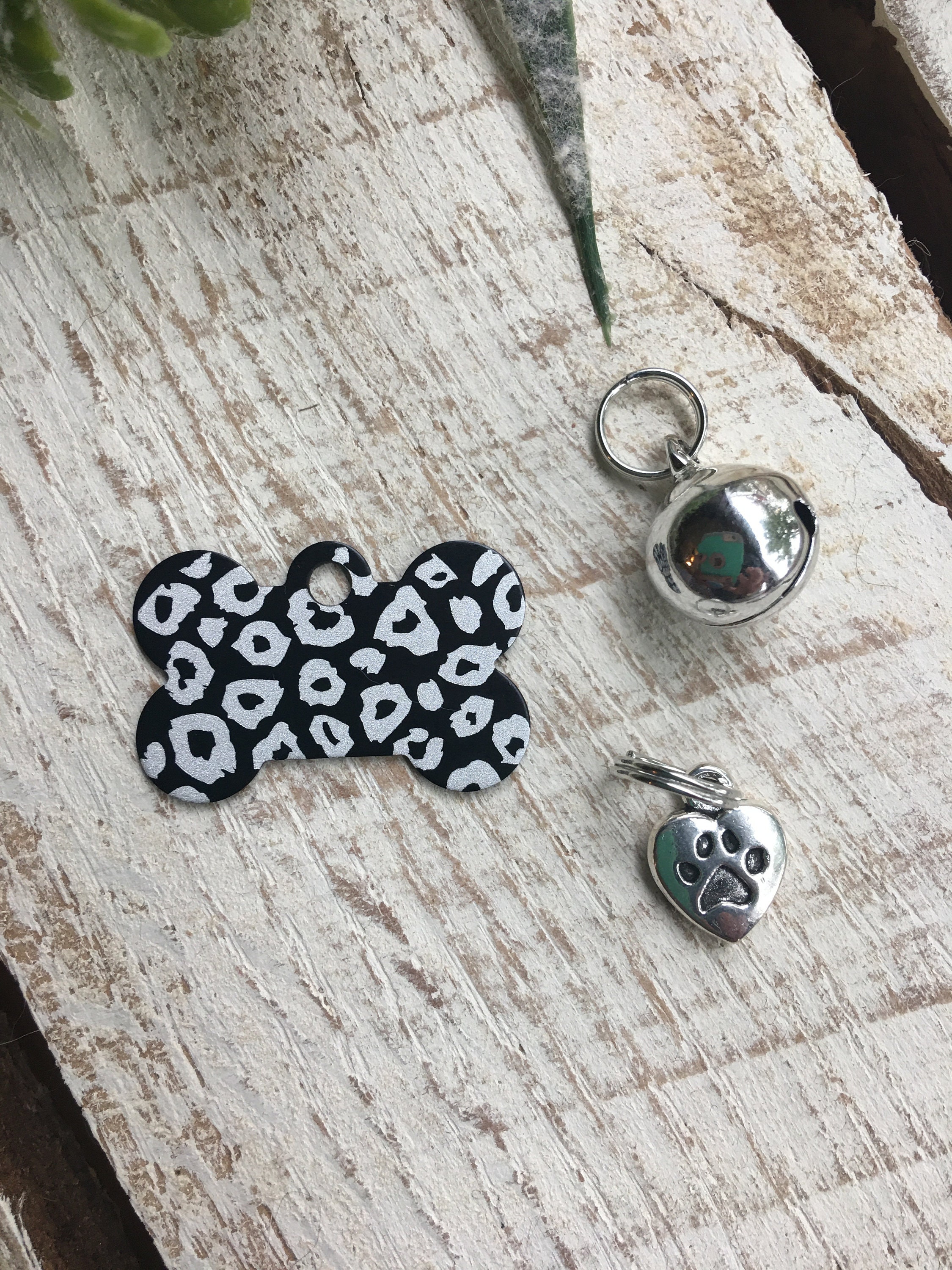 Black Bling Personalized Engraved Dog or Cat Tag. Pet ID Tags. - Etsy