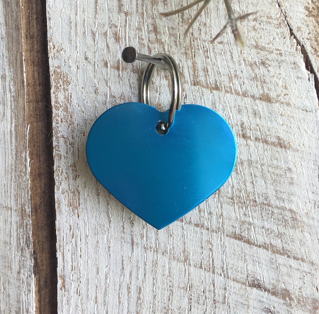 NEW COLOR! Light Blue Bling Personalized Engraved Dog or Cat Tags Pet ...