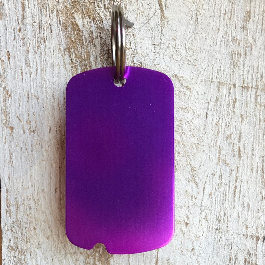 Purple Bling Personalized Engraved Dog or Cat Tag. Pet ID Tags. Dog Tag ...