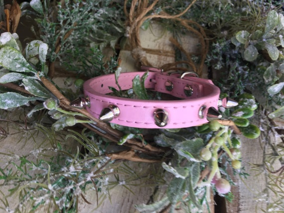 8 to 10 Inch Neck 12 Light Pink Spike Dog Collar X small Dog or Small Puppy. Single Row Silver Spiked on Pink With Sliver Buckles Fancy Etsy Australia