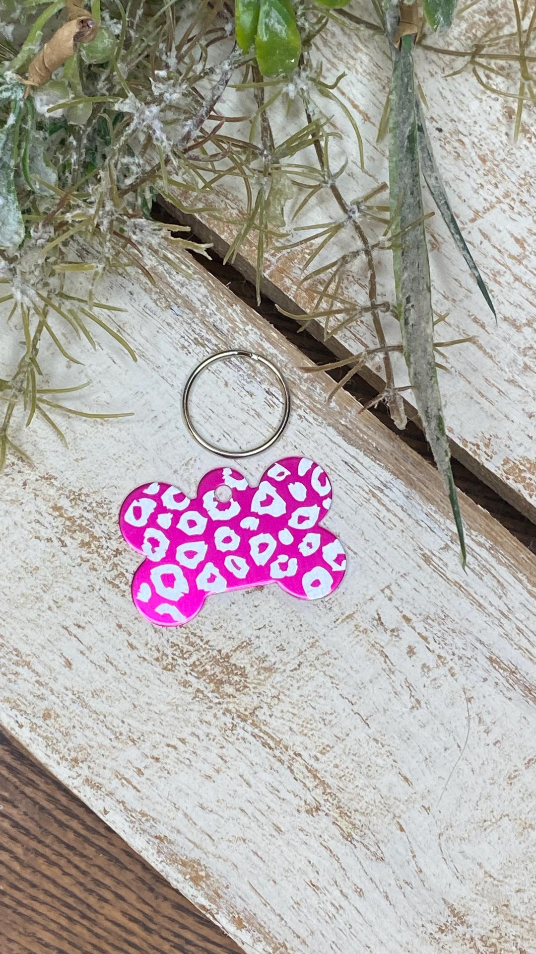 Pink Bling Personalized Engraved Dog or Cat Tag. Pet ID Tags. Leopard ...