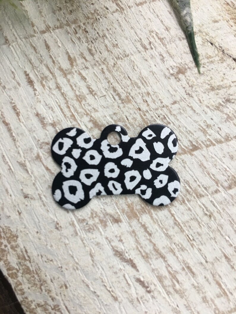 Black Bling Personalized Engraved Dog or Cat Tag. Pet ID Tags. | Etsy