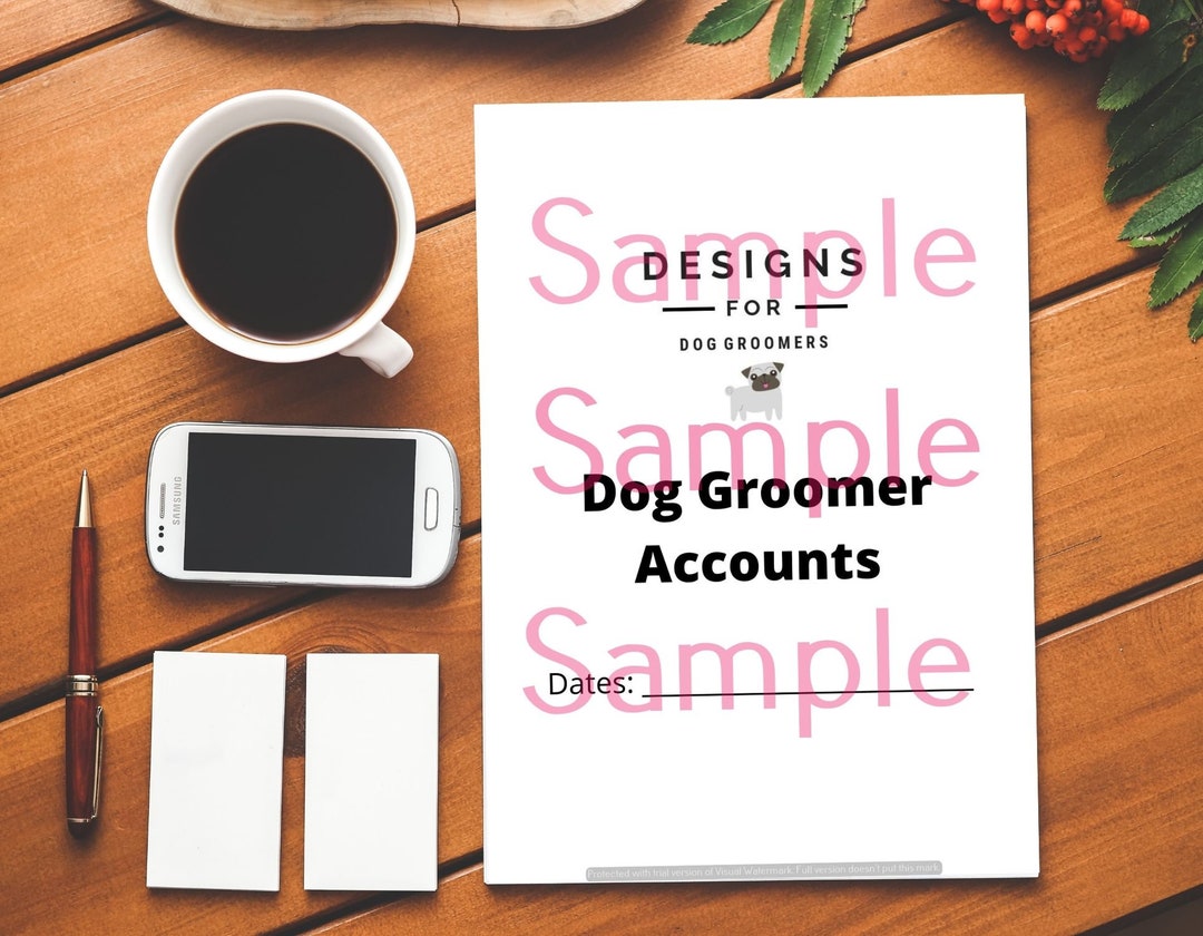 Dog Grooming Accounting Document A4 - Instant Download - Etsy