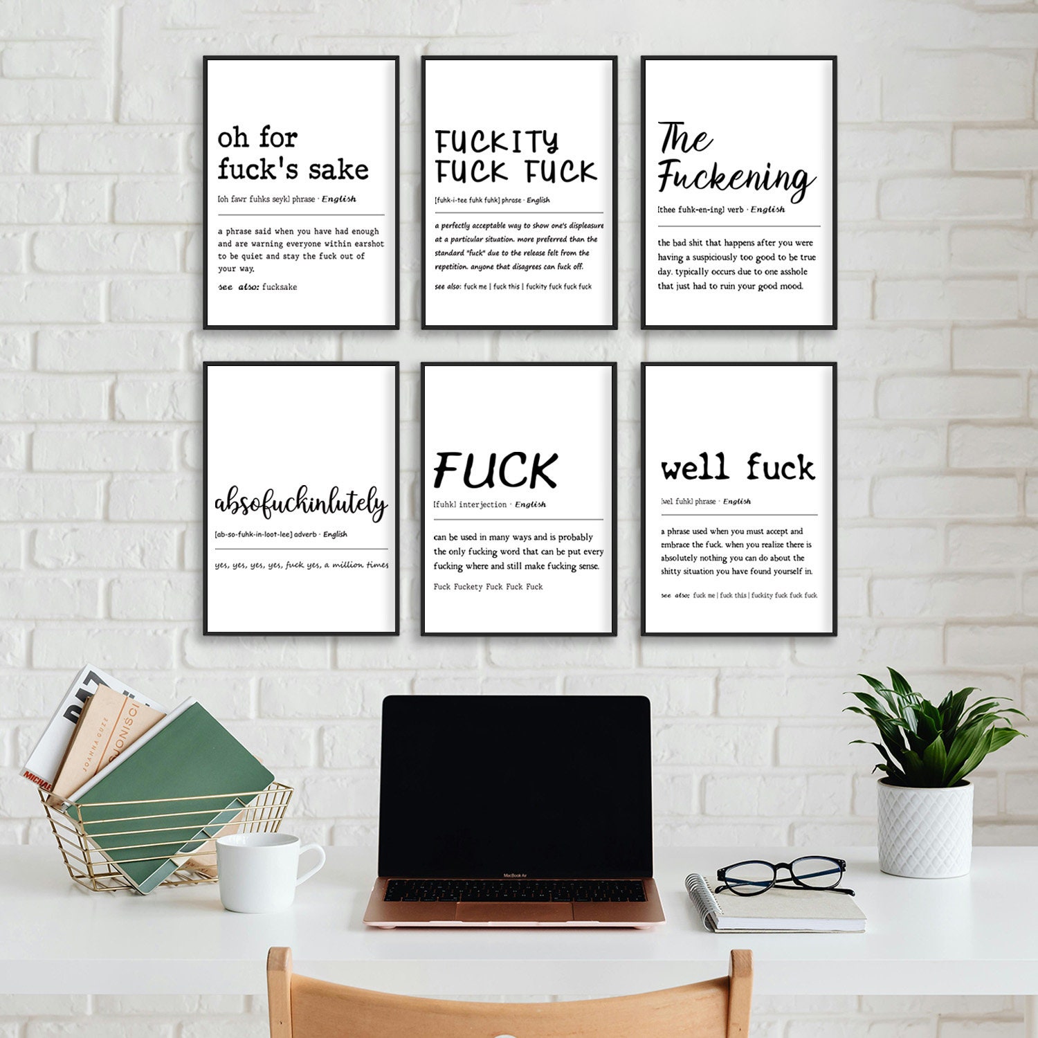 Funny Office Decor Humorous Office Decor Funny Home Office - Etsy