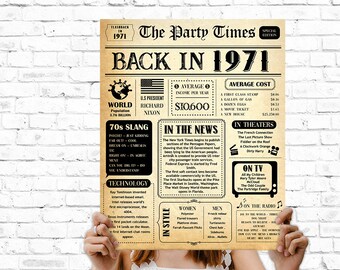 Back in 1971 Poster - Etsy