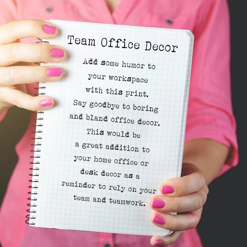 Team Office Decor, Teamwork Wall Art, Funny Team Gifts, Team Gifts ...