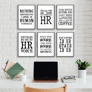 HR Office Decor, Human Resources Wall Art, Funny HR Gifts, Human ...