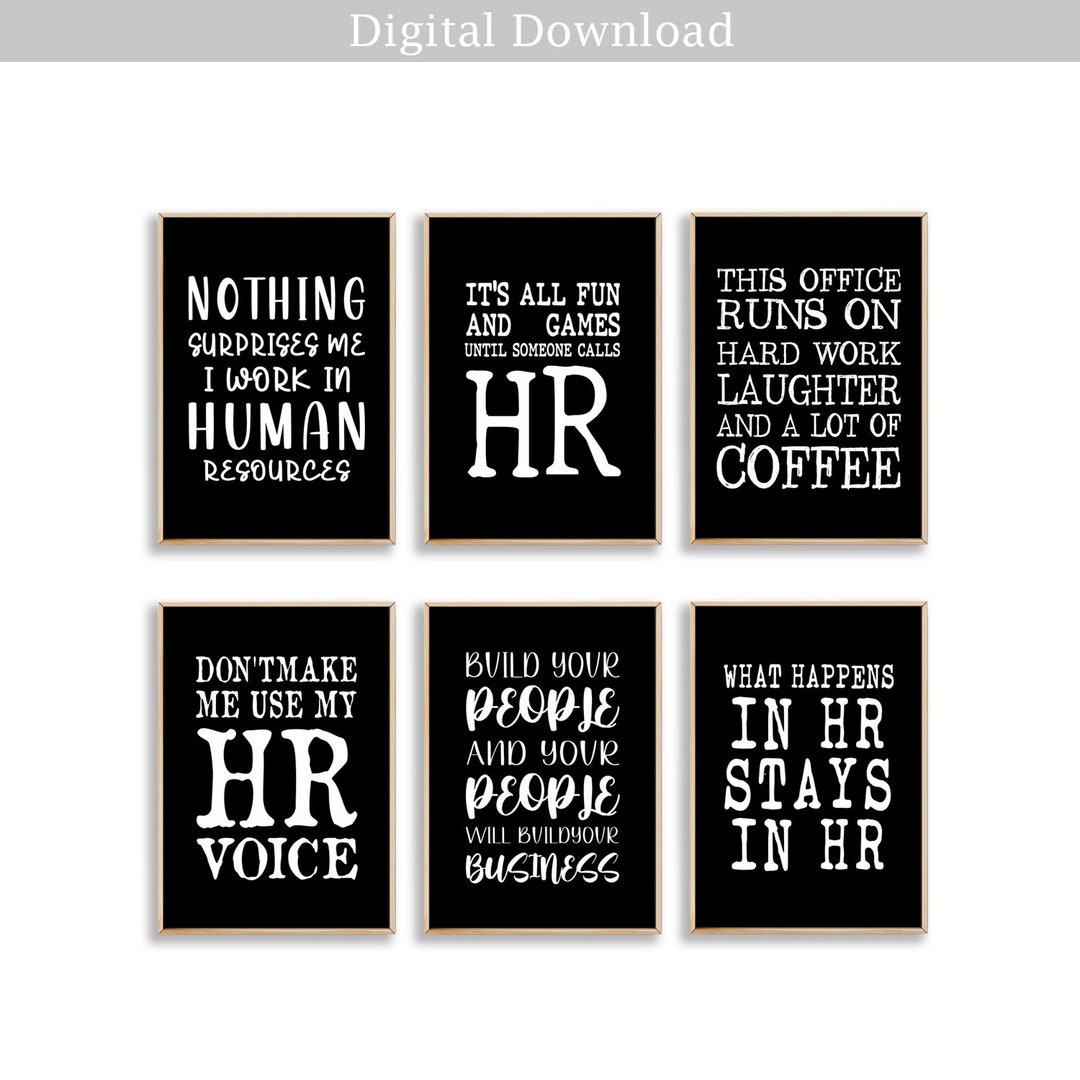 Hr Office Decor Human Resources Wall Art Funny Hr Ts Human
