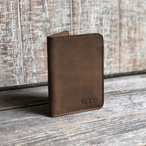 Minimalist Bifold Wallet, Leather Cards Wallet, Groomsmen Wallet ...