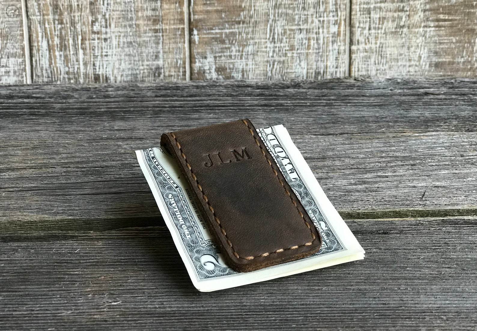 Personalized Leather Money Clip. Custom Money Clip. Engraved - Etsy