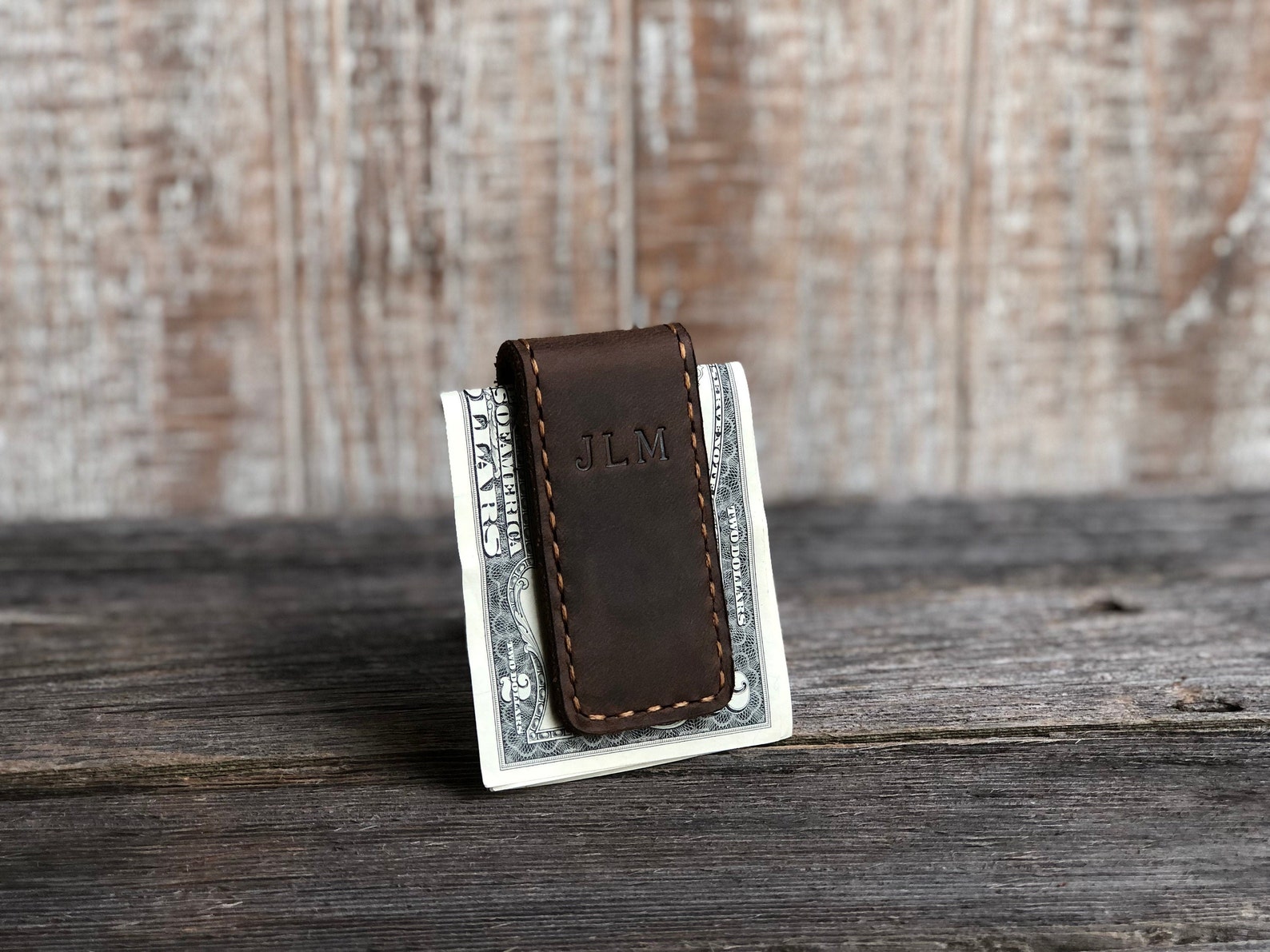 Personalized Leather Money Clip. Custom Money Clip. Engraved - Etsy
