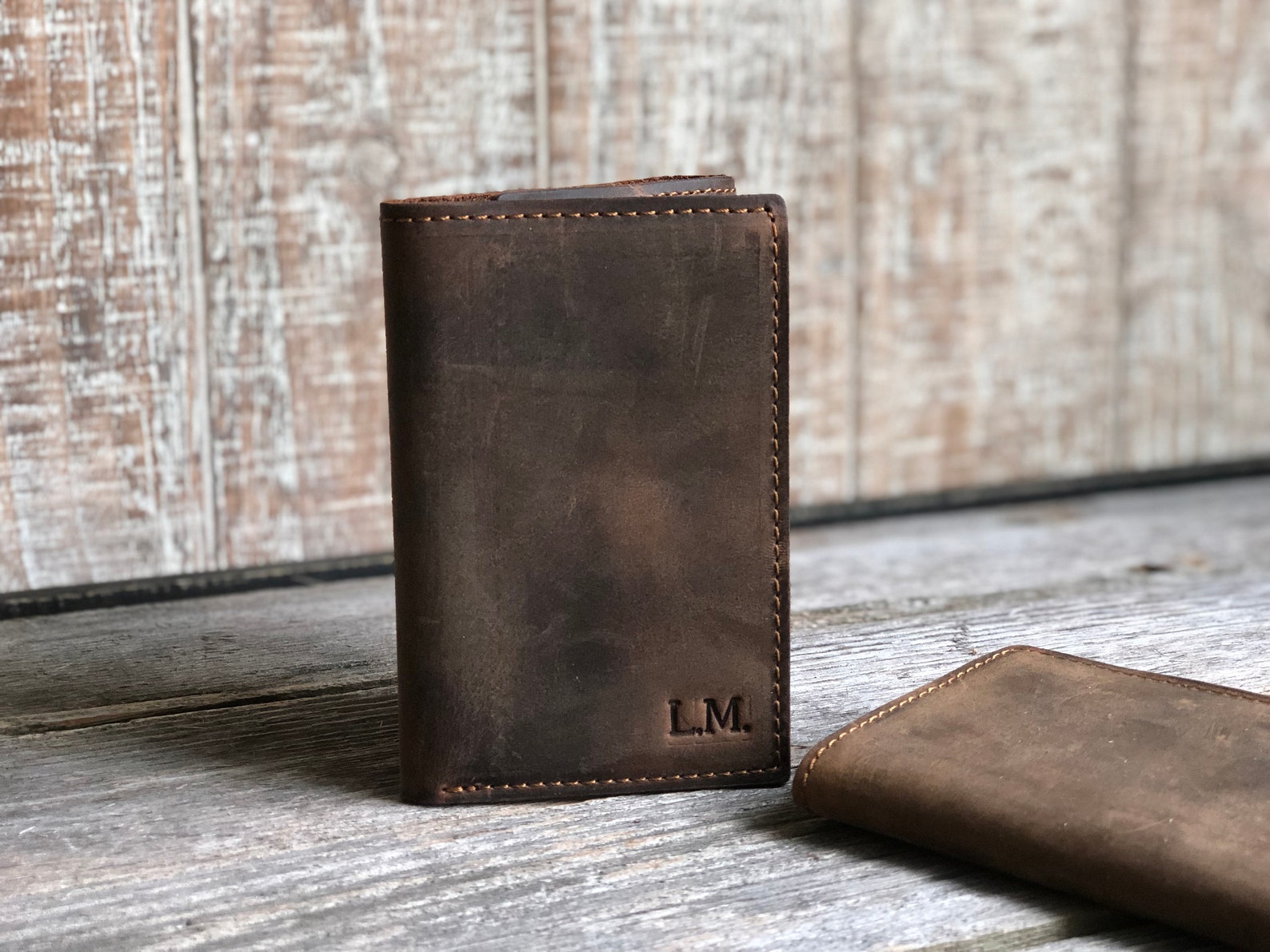 Personalized Trifold Wallet Leather Wallet Handmade Wallet - Etsy