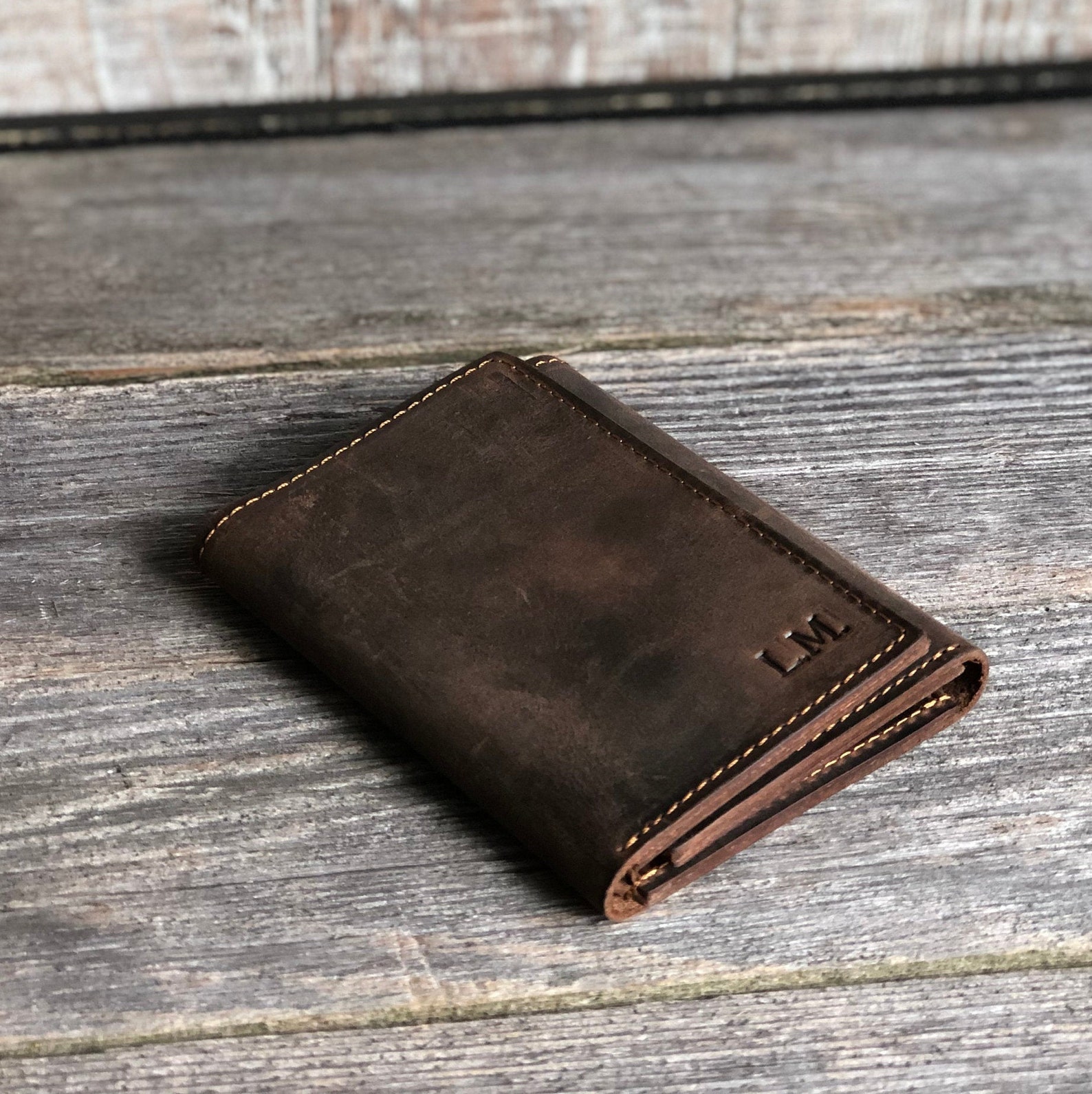 Personalized Trifold Wallet Leather Wallet Handmade Wallet - Etsy