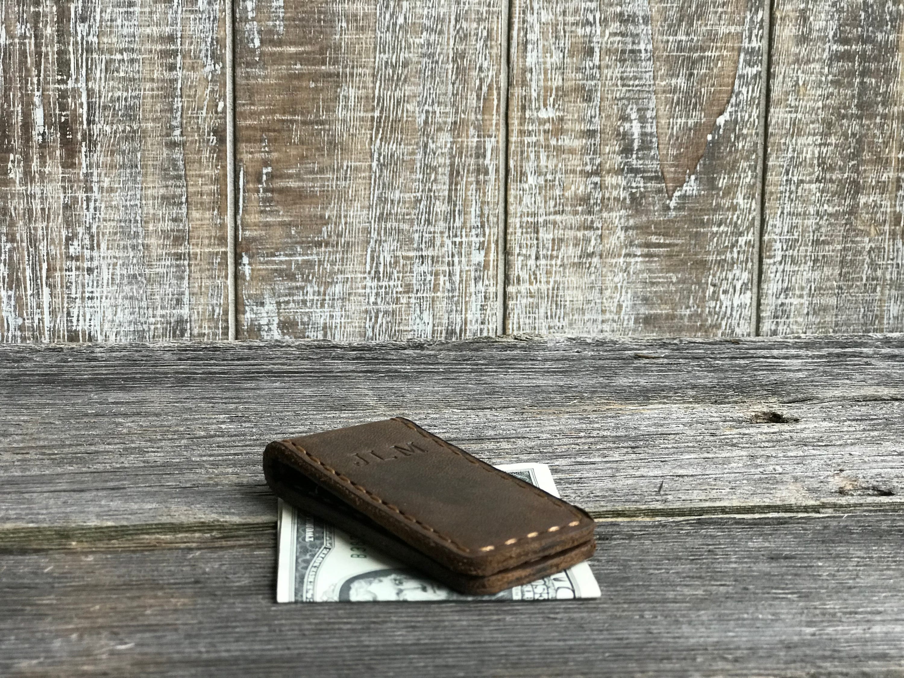 Personalized Leather Money Clip. Custom Money Clip. Engraved | Etsy