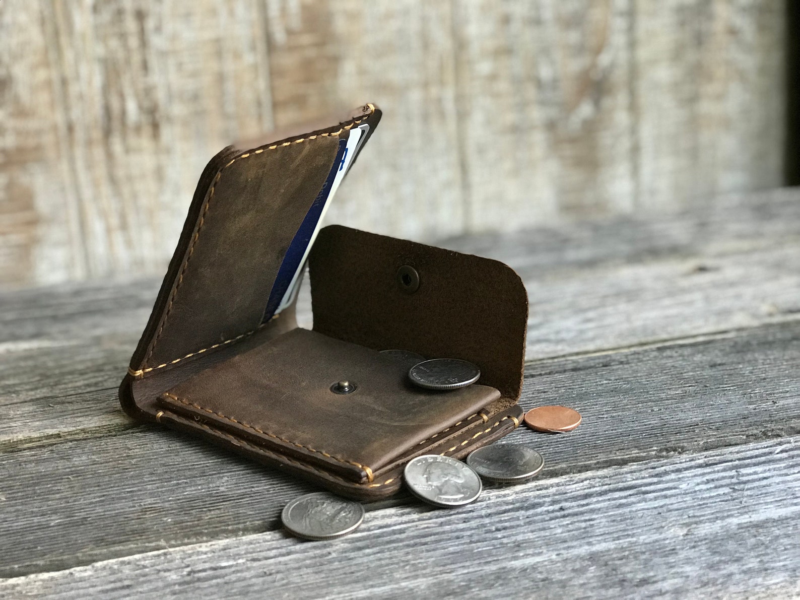 Mens Wallet With Coin Pocket, Mens Coin Wallet, Personalized Bifold ...