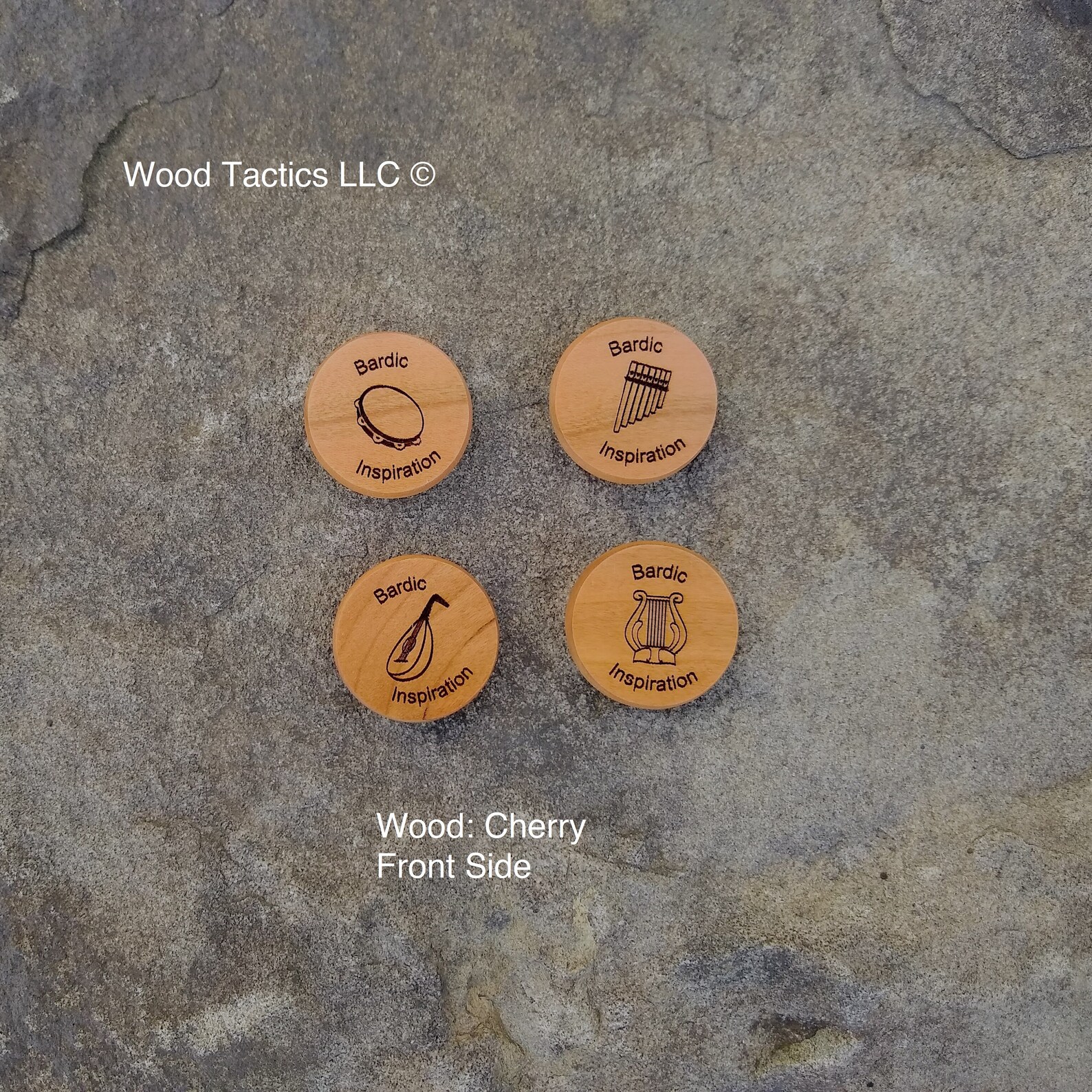 Dnd 5e Bardic Inspiration Hardwood Tokens, Made From Select American ...