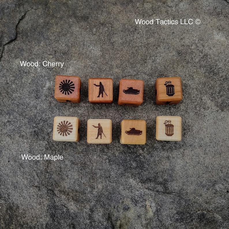 Memoir 44 Hardwood Dice 16mm in Size and Made From Cherry or | Etsy