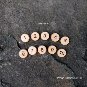 Number Game Tokens Standard Numbers 1-10/roman Numerals 1-10 or Custom ...