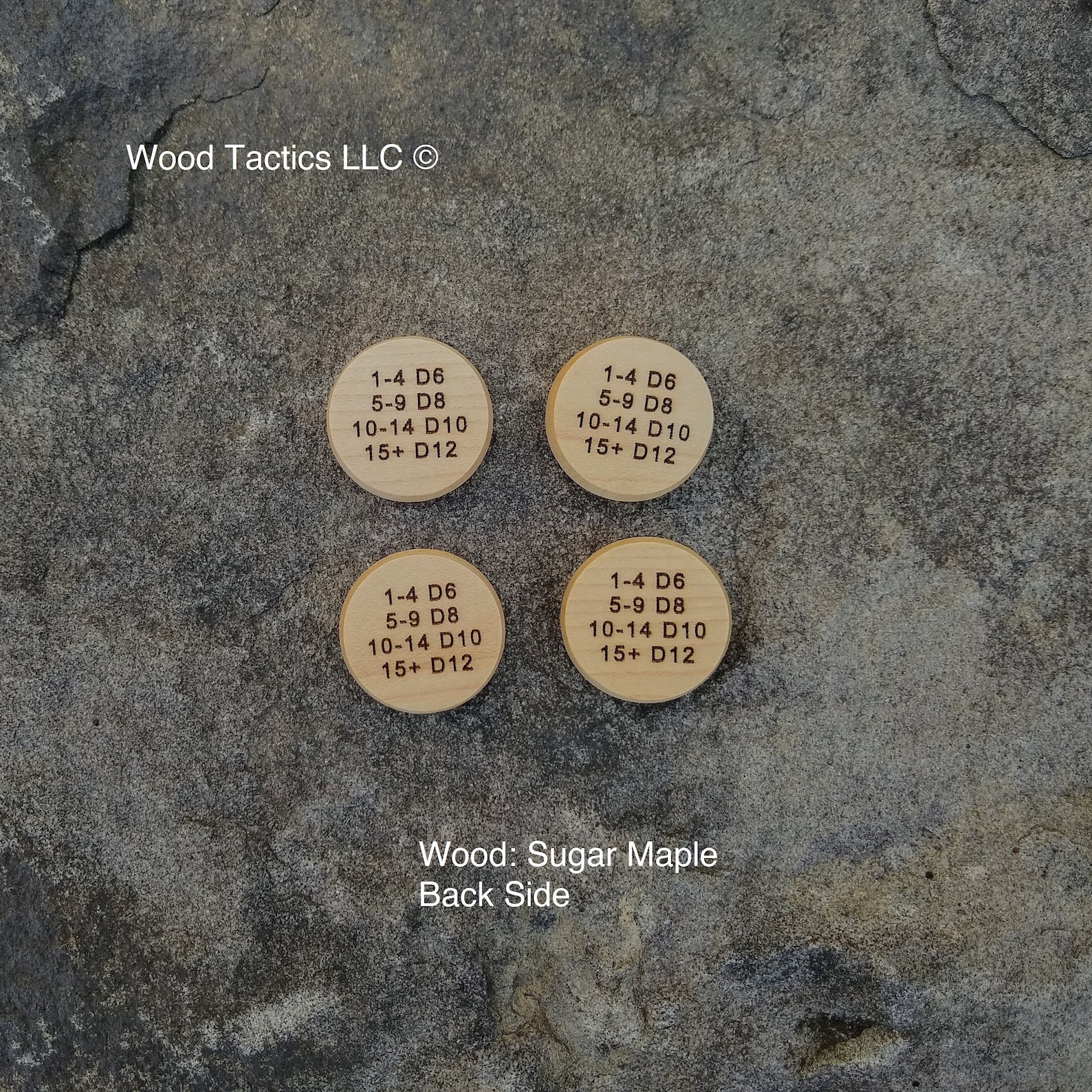 Dnd 5e Bardic Inspiration Hardwood Tokens, Made From Select American ...