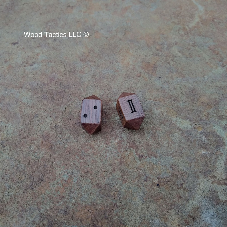 Black Walnut Hardwood Barrel D4 Dice Four Sided Die With | Etsy