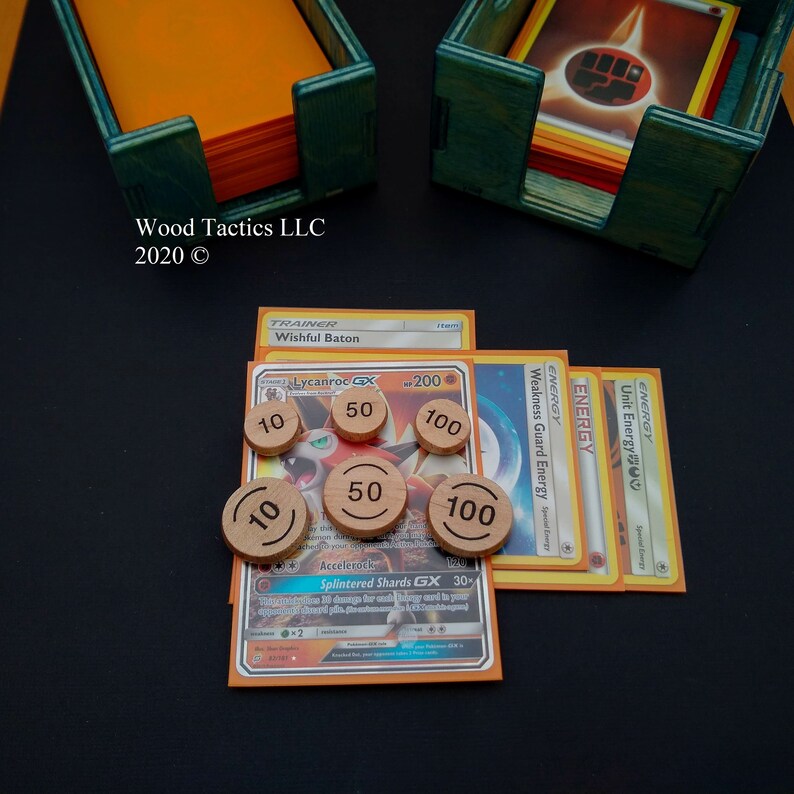Pokemon TCG Damage Hardwood Counters/tokens/markers Made From - Etsy ...