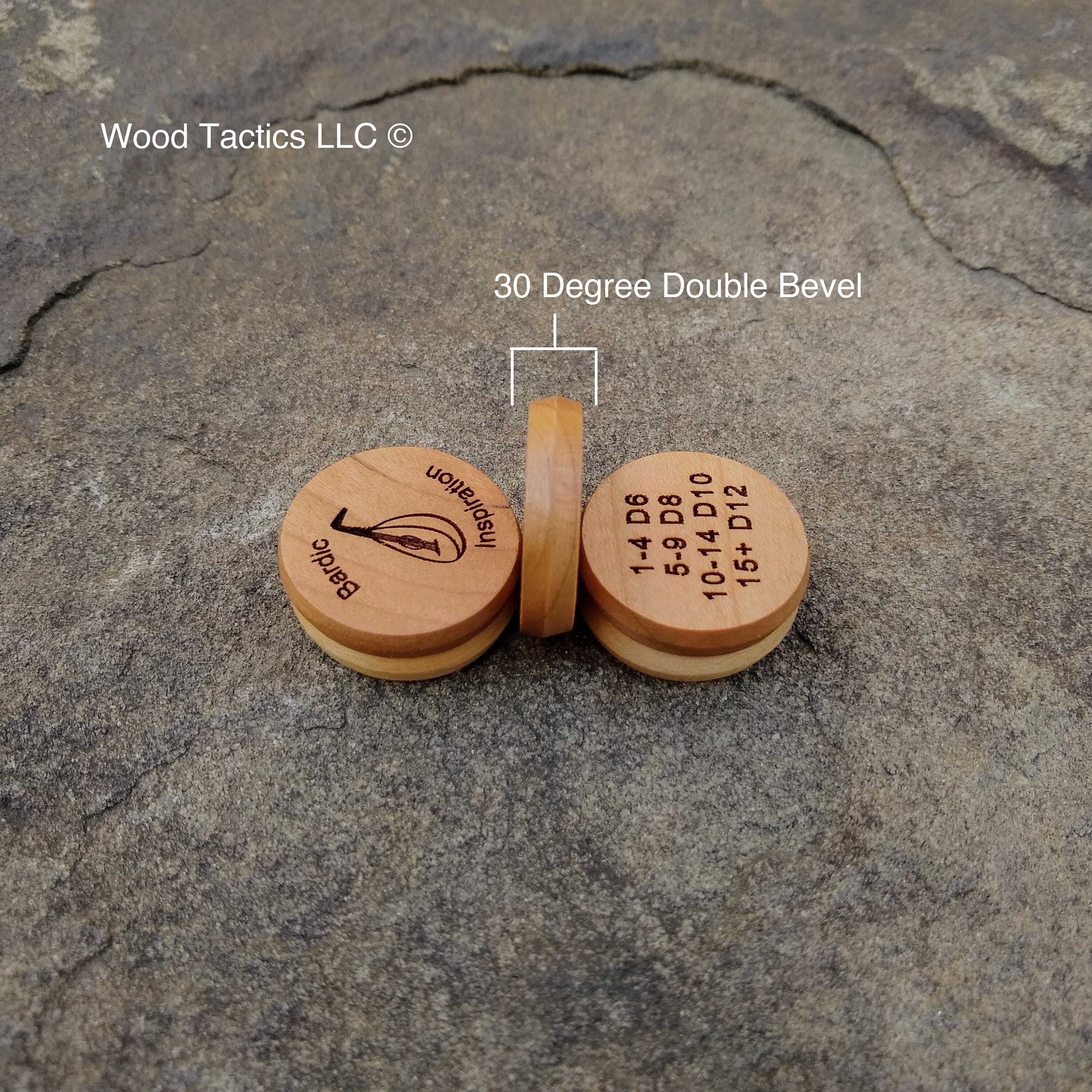 Dnd 5e Bardic Inspiration Hardwood Tokens, Made From Select American ...